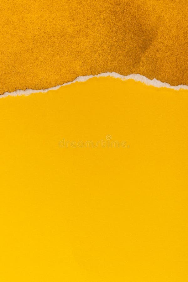 Ripped Paper, Space for Copy. Torn Golden Paper on Yellow Background ...