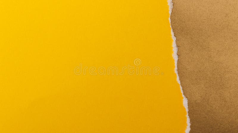 Ripped Paper, Space for Copy. Torn Golden Paper on Yellow Background ...