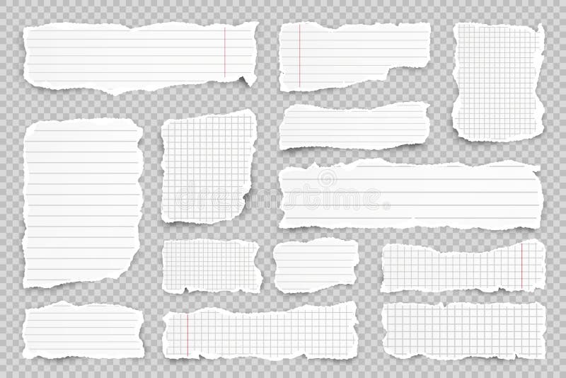 Notebook Paper Torn Transparent Stock Illustrations – 823 Notebook ...