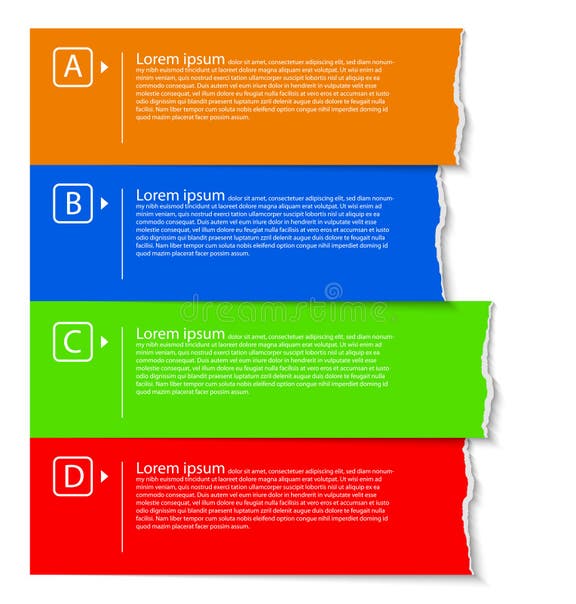 Ripped Paper Tabs stock vector. Illustration of tabs - 39487733