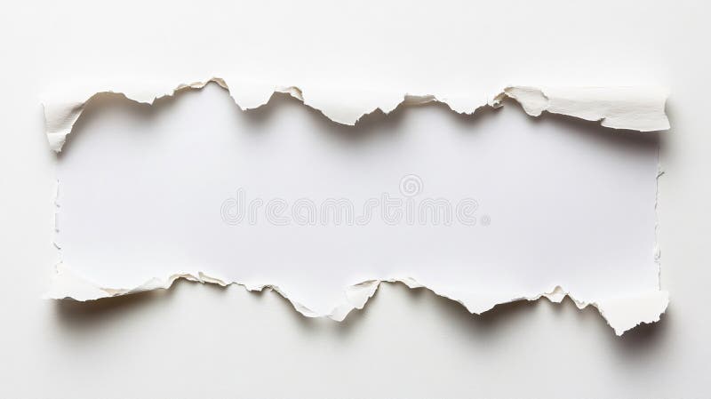 Ripped Paper Tear from Notebook or Sheet Isolated Stock Illustration ...