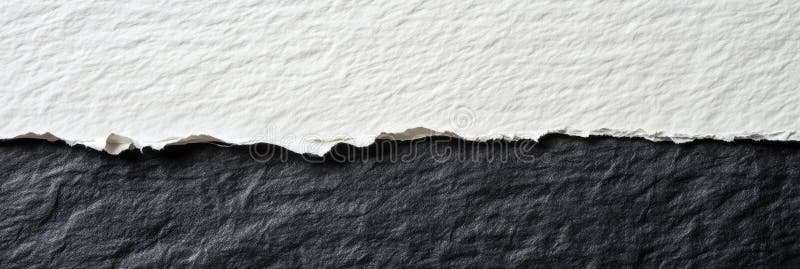Ripped Paper Texture with White and Black Surface for Background ...