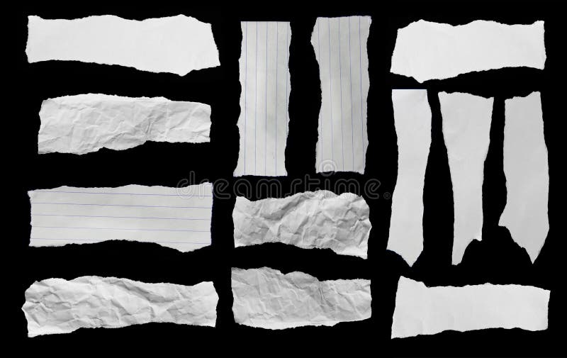 Ripped Paper and Torn Paper Stock Image - Image of mono, notepad: 77168645