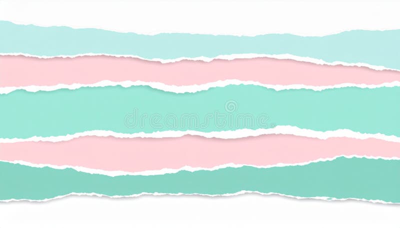 Ripped Pastel Paper Strips on White Background Stock Illustration ...