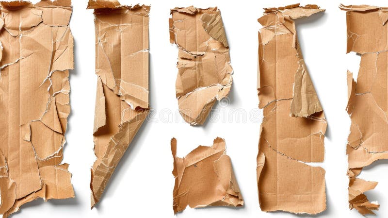 A Ripped Piece of Cardboard with Rough Edges, Suitable for Use in ...