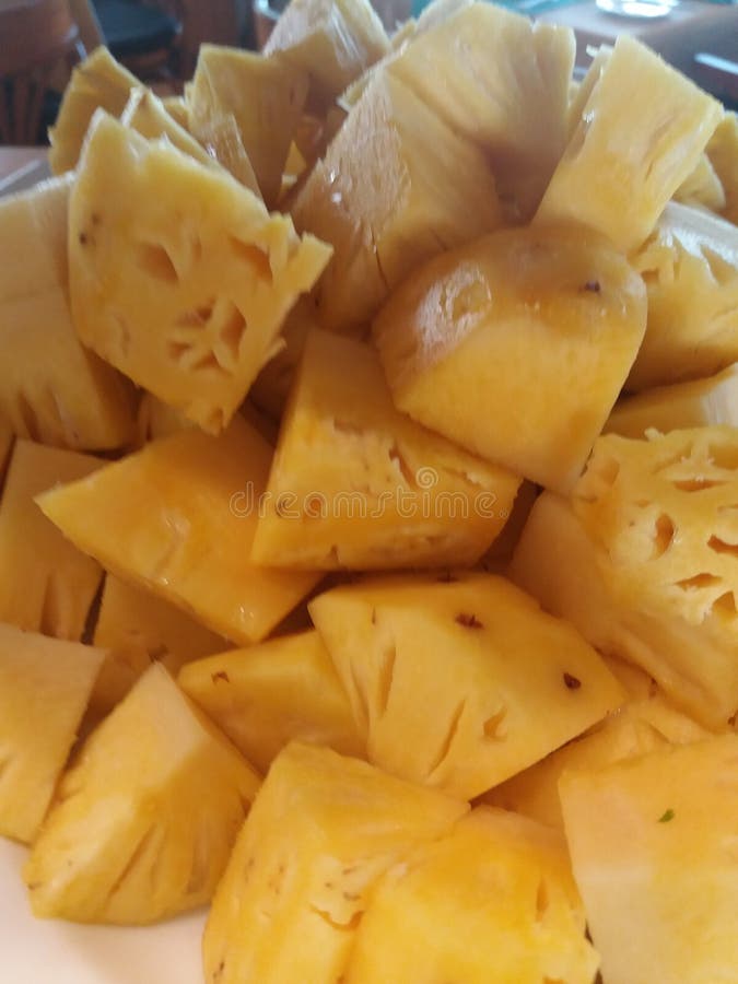 Ripped Pineapple Cubes are Rich in Vitamins Stock Photo - Image of rich ...