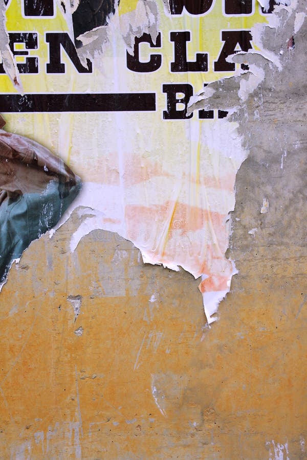Ripped poster stock photo. Image of drawing, grunge, poster - 19196190