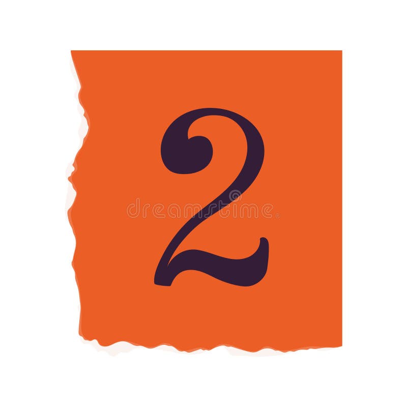 Ransom note with number 2 stock vector. Illustration of post - 235405937