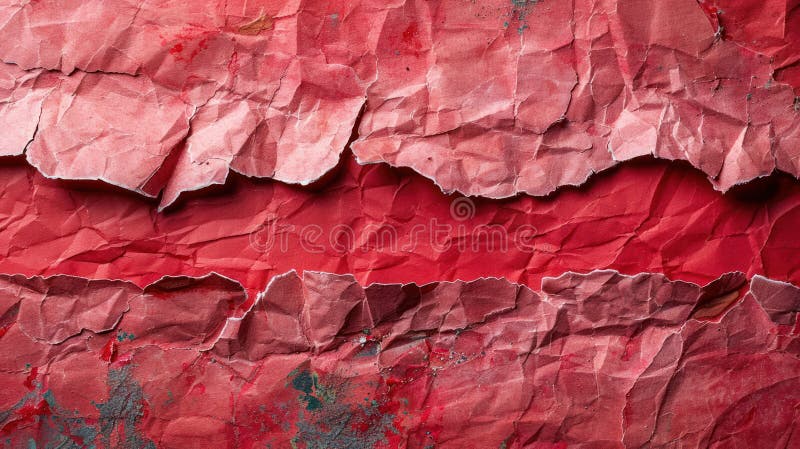 Ripped Red Paper Strip on White Background Stock Illustration ...