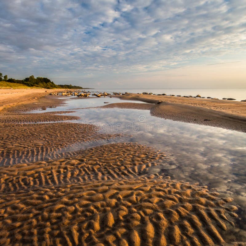 Ripped sand beaches stock image. Image of nature, beach - 65403465