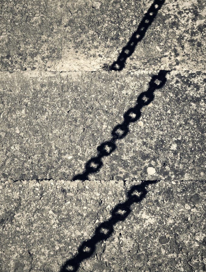 Ripped Shadow Chains on Concrete Stairs Stock Image - Image of dungeon ...