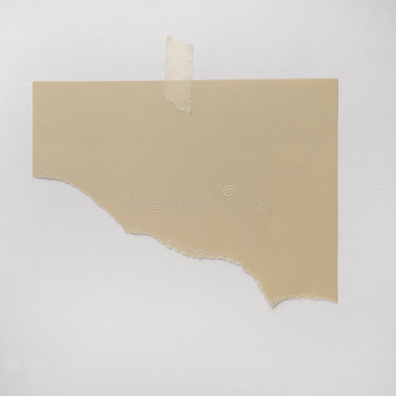 A Ripped Sheet of Chamois-colored Paper Stock Image - Image of copybook ...