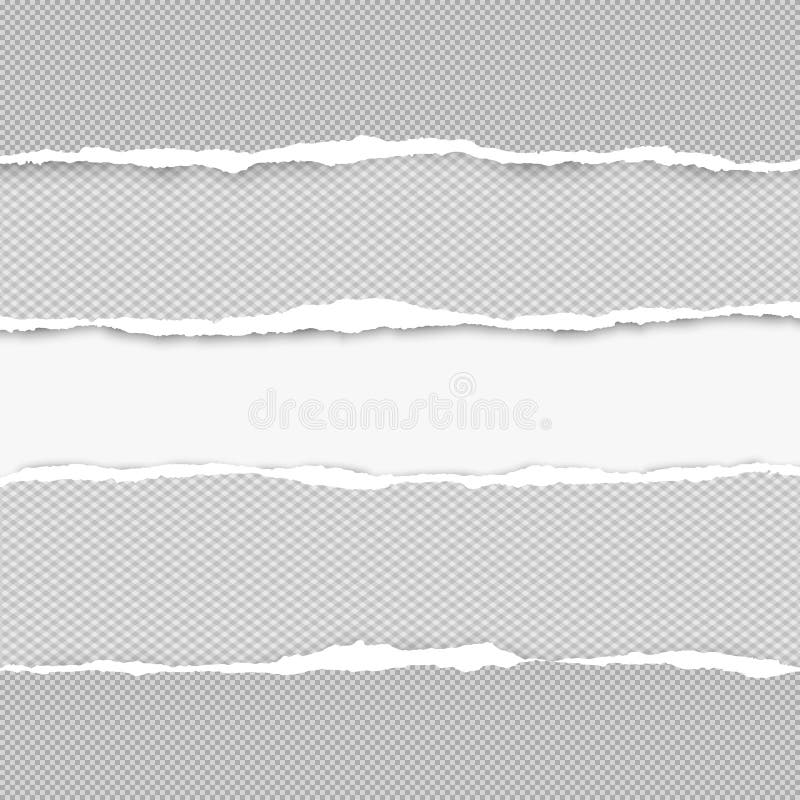 Rip Paper Page. Torn Page Transparent Grunge Border, Broken White ...