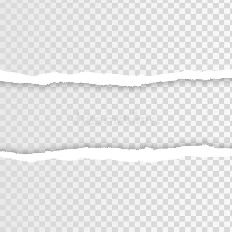 Ripped Squared Paper Strips for Text or Message. Torn Note Paper Stock ...