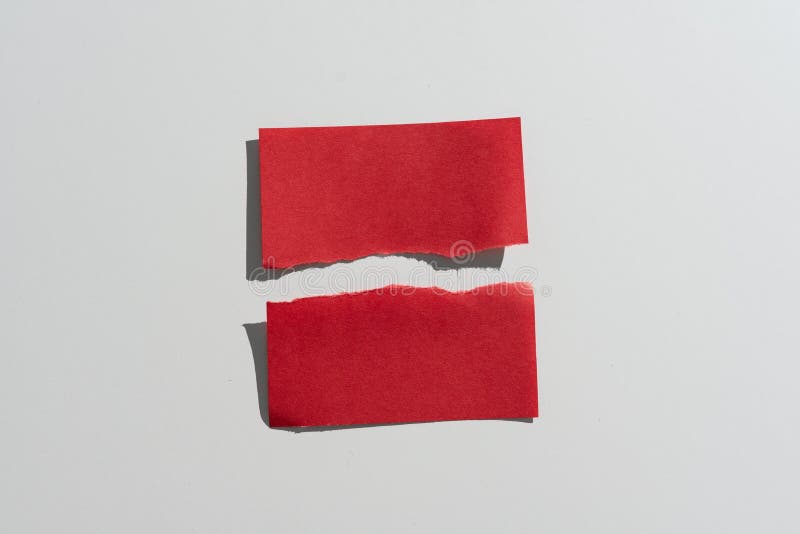 Ripped Sticky Note with Important Messages Presented on Desk. Teared ...