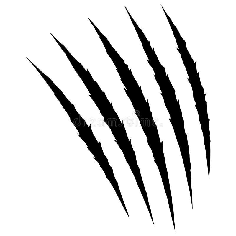 Ripped Surface Sharp Claw Marks, Animal Scratch Stock Vector ...