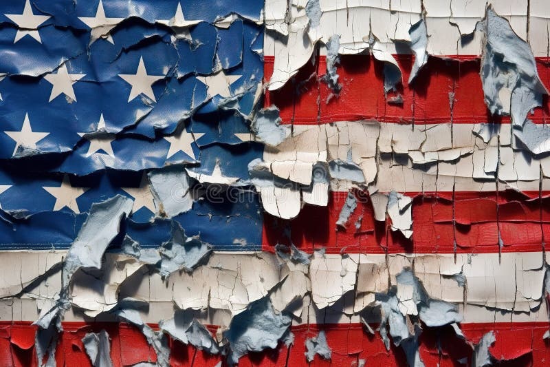 Ripped Torn Flag USA Illustration. AI Generative Stock Illustration ...