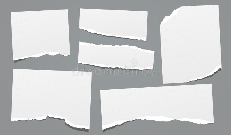 Ripped, Torn Note, Notebook Grainy Paper Strips, Copybook Sheet Stuck ...