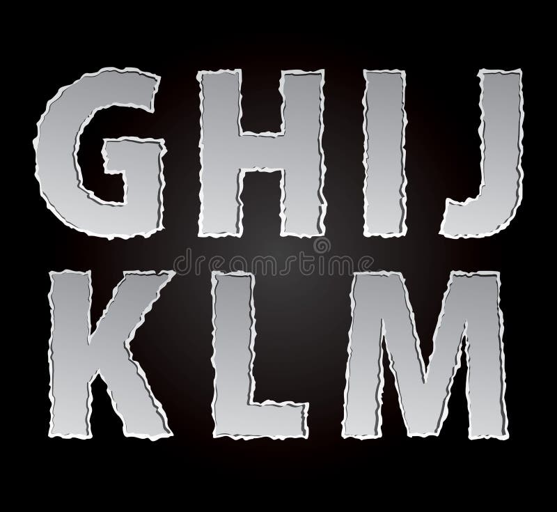 Torn Paper Font Stock Illustrations – 1,796 Torn Paper Font Stock ...