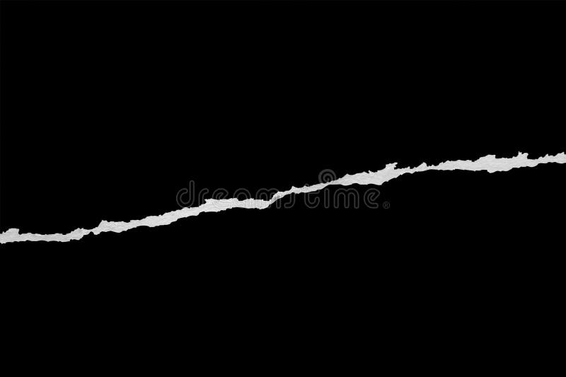 Ripped Torn Paper Edges Isolated on Black Background Stock Image ...