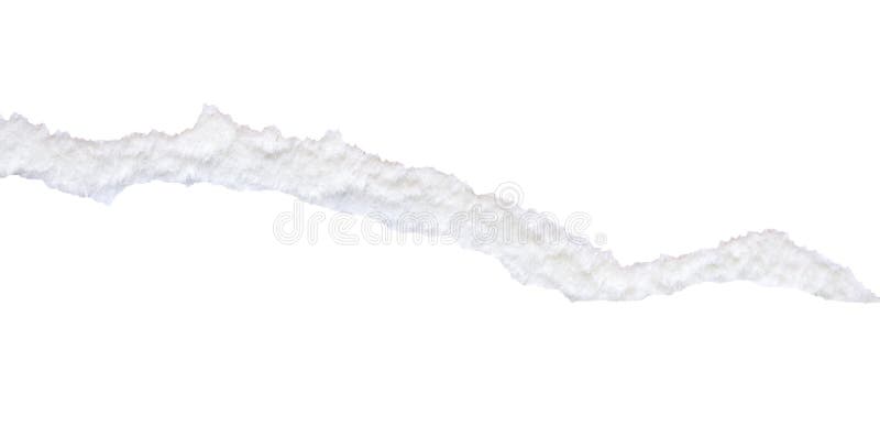Ripped Torn Paper Edges Isolated on White Stock Image - Image of space ...