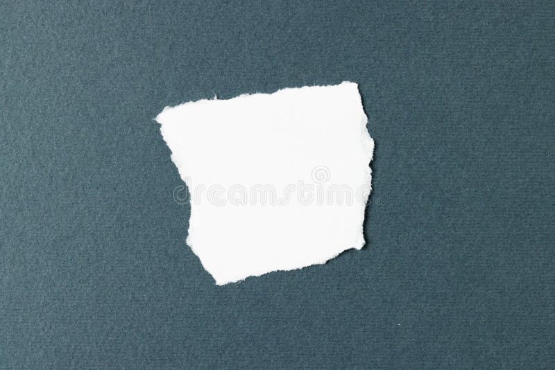 Ripped Up Piece of White Paper with Copy Space on Black Background ...