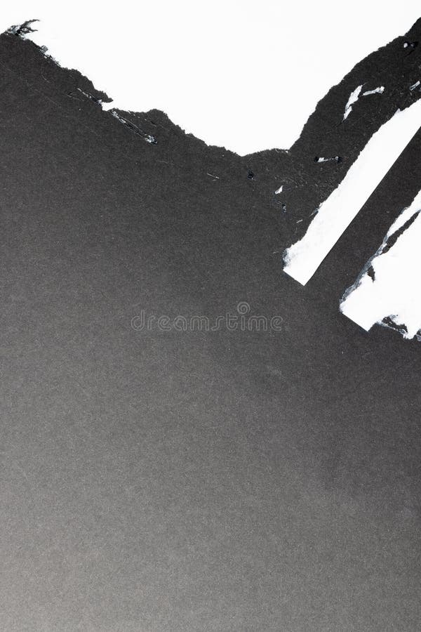 Ripped Up Pieces of White Paper with Copy Space on Black Background ...