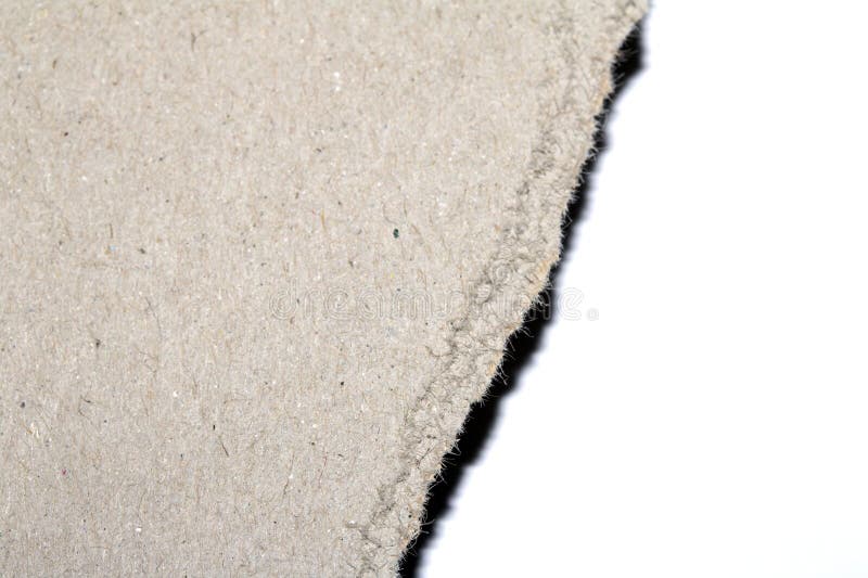 Ripped Up Torn Cardboard Box Packaging with Ridges on White Background ...