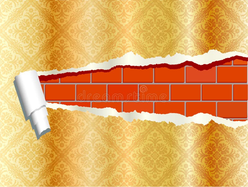 Ripped wallpaper stock vector. Illustration of design - 7796386