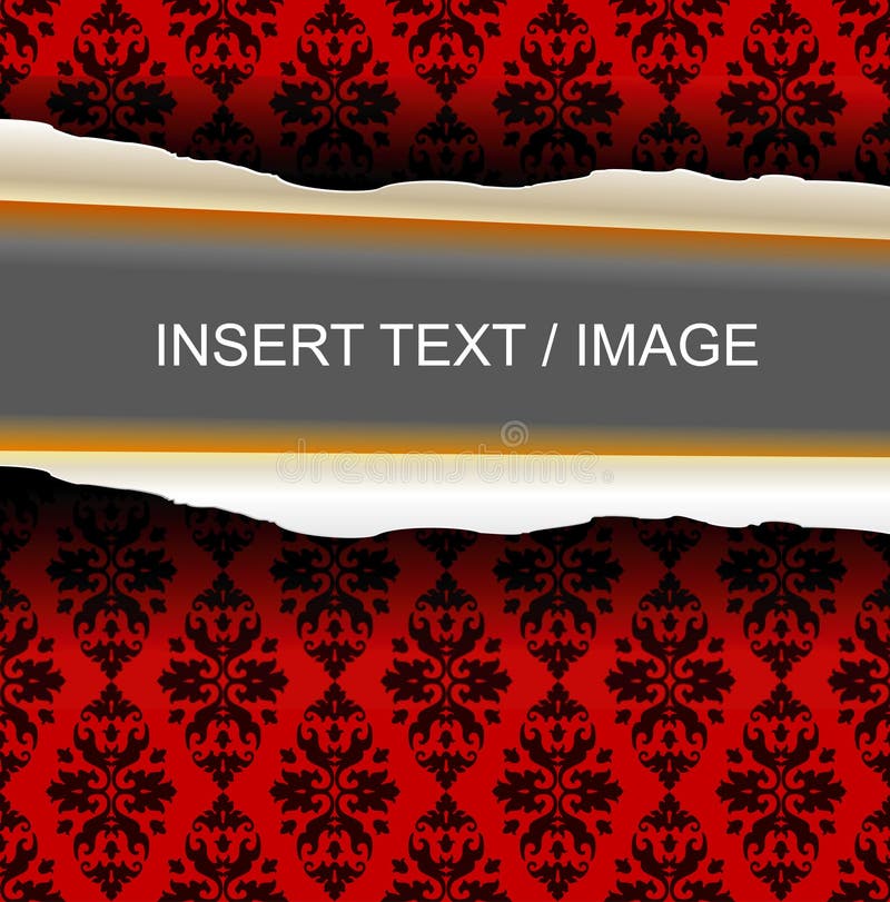Ripped Wallpaper Red stock illustration. Illustration of vintage - 18356965