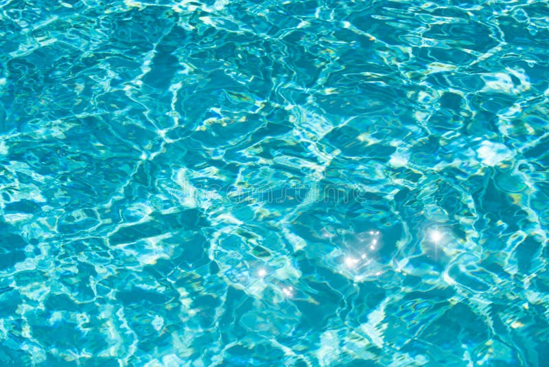 Ripped Water in Swimming Pool. Surface of Blue Swimming Pool ...
