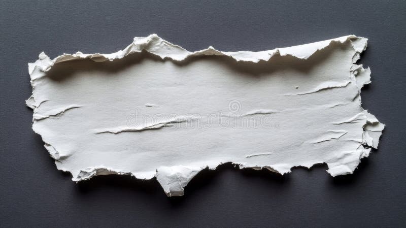 Ripped White Paper on Grey Background Stock Illustration - Illustration ...