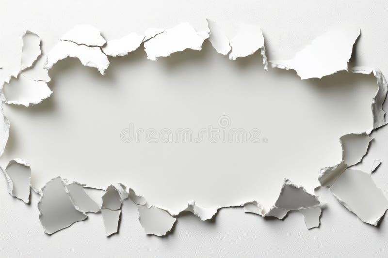 Ripped White Paper with Rectangular Hole Stock Illustration ...