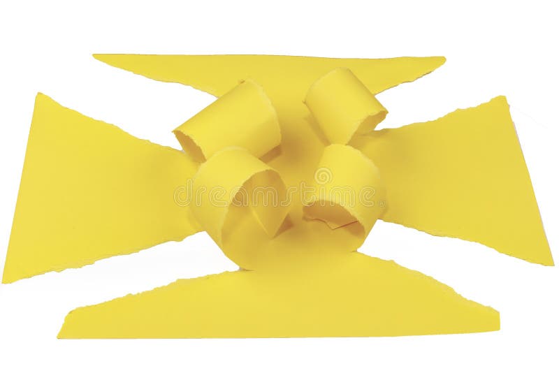 Ripped Yellow Paper with Curled Edges. Stock Photo - Image of carton ...