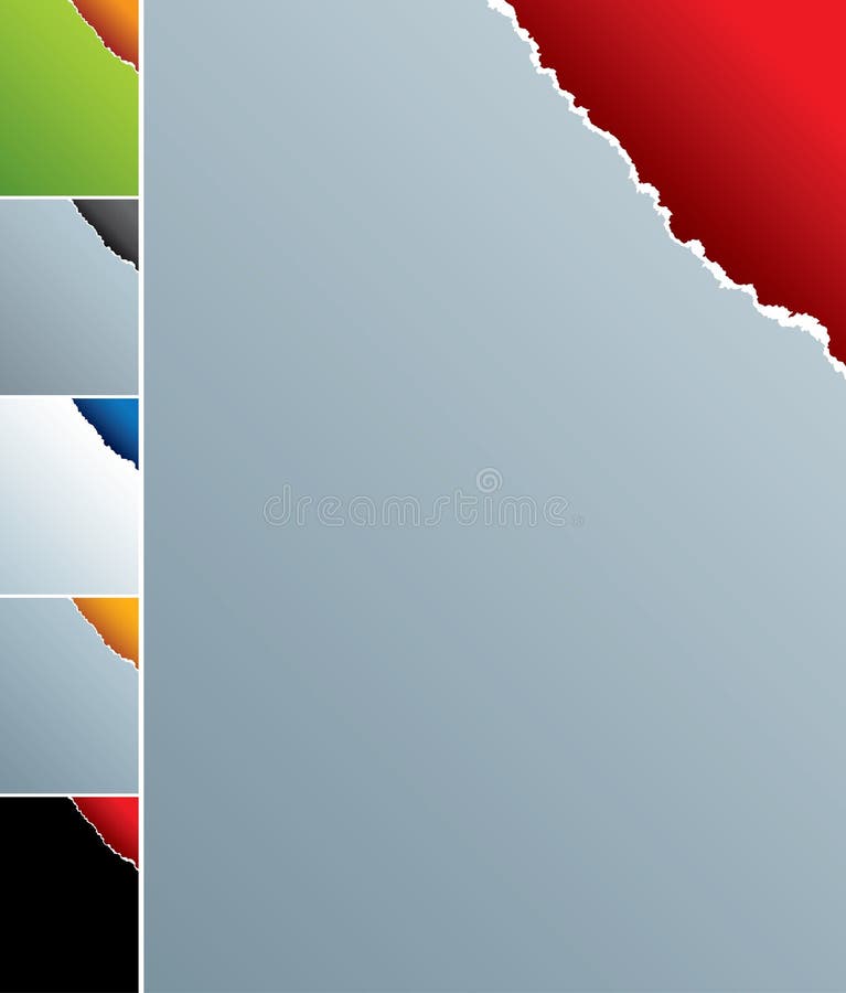 Ripped Corner of Paper Realistic Vector Illustration Stock Vector ...