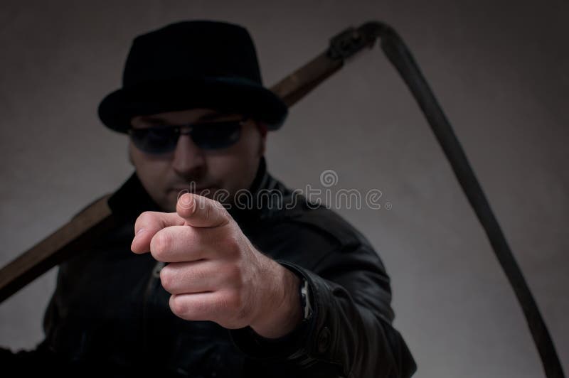 Ripper Pointing His Finger at You Stock Photo - Image of male, danger ...