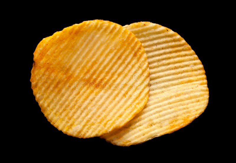Ripple chips on black stock photo. Image of yellow, color - 49770170
