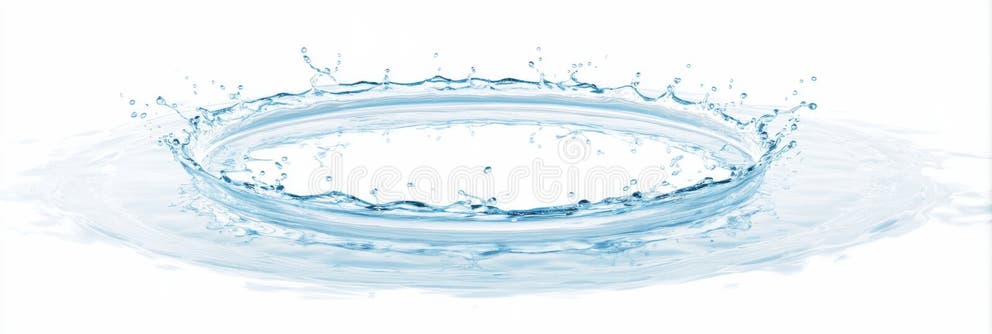 Ripple Circle Forming from Light Splash Minimal on White Stock Photo ...