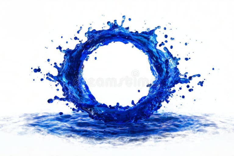 Ripple Circle Forming from Light Splash Minimal on White Stock Photo ...