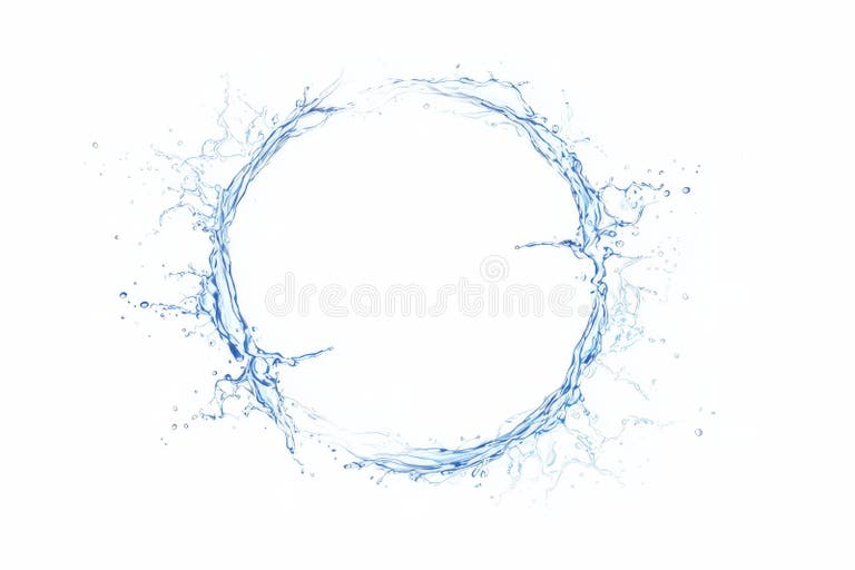 Ripple Circle Forming from Light Splash Minimal on White Stock Image ...