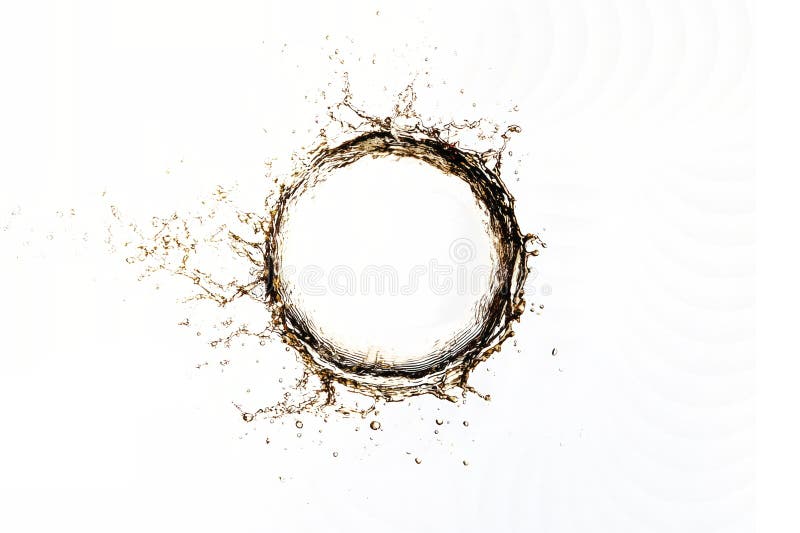 Ripple Circle Forming from Light Splash Minimal on White Stock Image ...