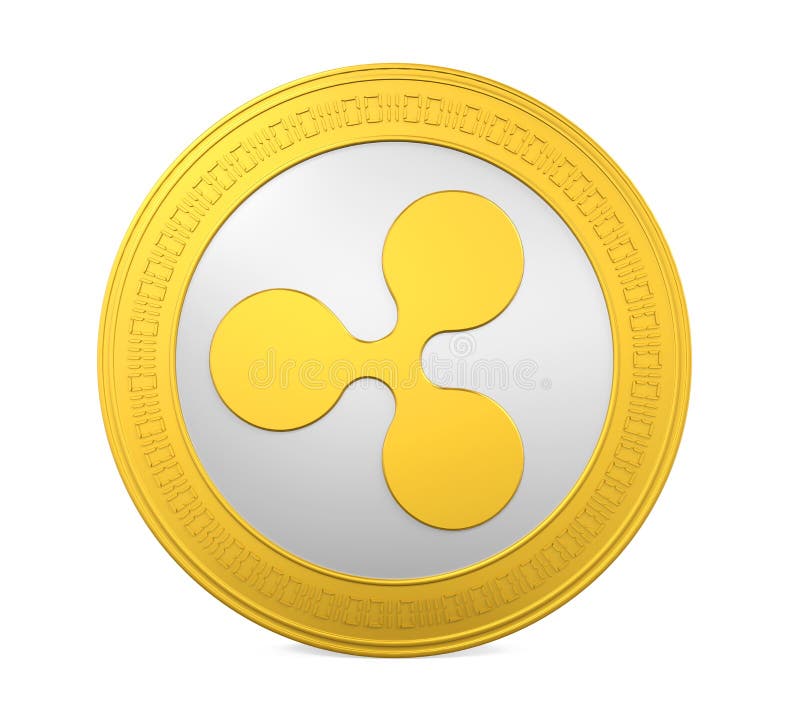Ripple Coin Isolated editorial stock photo. Illustration of economy ...