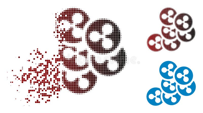 Dissolving Dot Halftone Ripple Coins Icon Editorial Stock Image ...