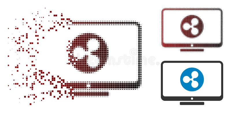Sparkle Pixel Halftone Ripple Display Icon Stock Vector - Illustration ...