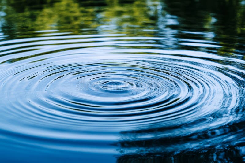 Ripple Effect on a Calm Water Surface. Concentric Circles Stock Image ...