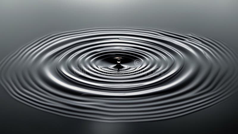 Ripple Effect Circular Waves Expanding Outward Like Droplets in Stock ...