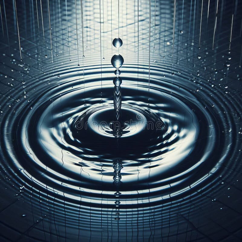 Ripple Effect a Series of Small Concentric Ripples Forming As a Stock ...