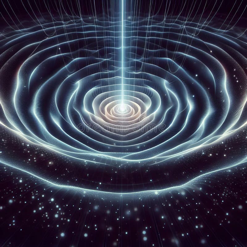 A Ripple Effect Spreading Outwards from a Central Point Represen Stock ...