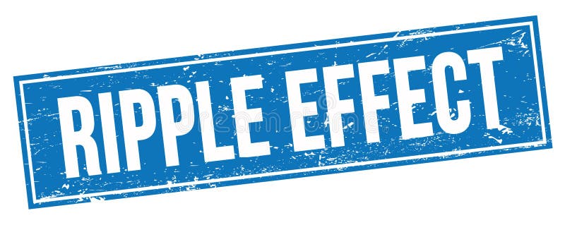 RIPPLE EFFECT Text on Blue Grungy Rectangle Stamp Stock Illustration ...