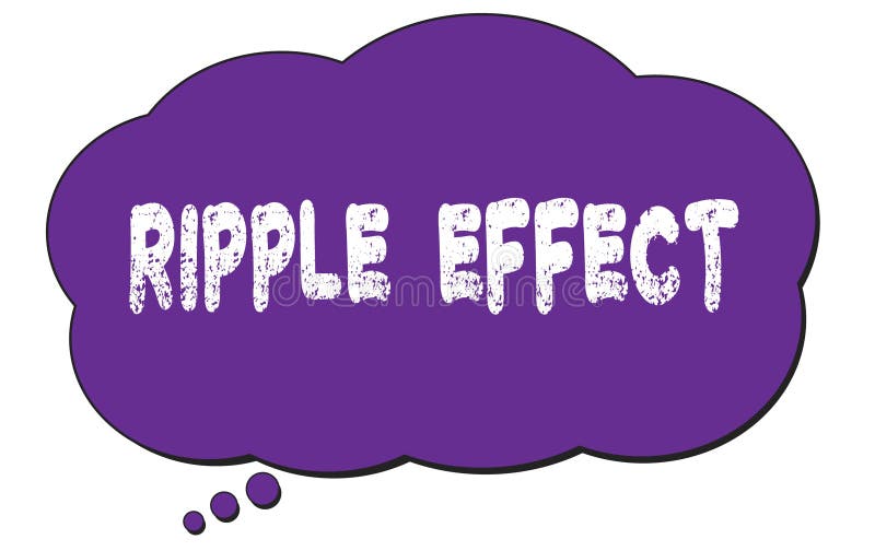 RIPPLE EFFECT Text Written on Red Vintage Round Stamp Stock ...